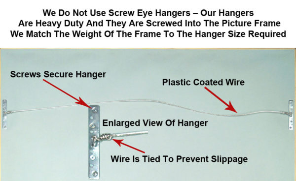 Heavy Duty Wire Hangers For Picture Frames - Framed Guidons*