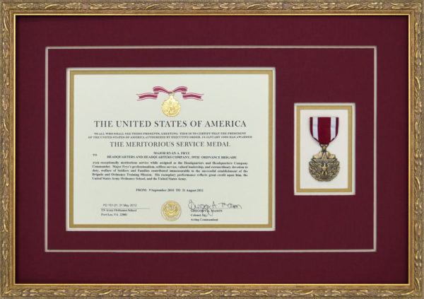 Custom Framed Military Medals and Ribbons - Framed Guidons