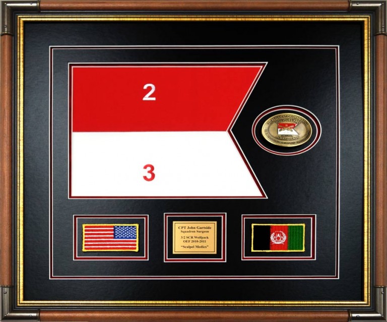 Cavalry Guidon – 3rd Squadron 2nd Cavalry Regiment Custom Framed With ...