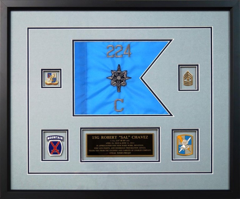 Military Intelligence Guidon – 224th Military Intelligence Bat - Framed ...
