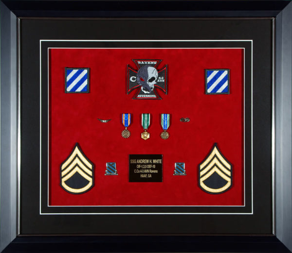 Military Shadow Box Examples With Aviation Patch, Medals, and 3rd Id ...
