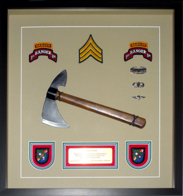 Military Shadow Box Examples - Tomahawk With 1st Battalion Ranger ...