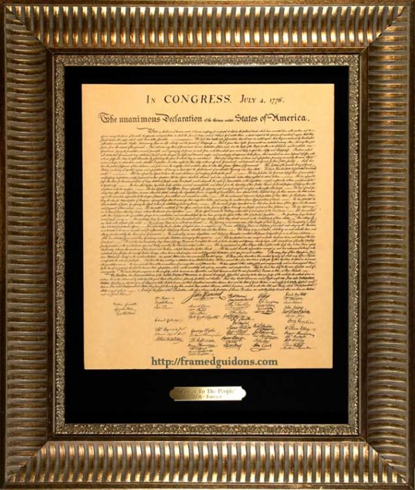 Custom Framed Copy Of The Constitution - Framed Guidons*