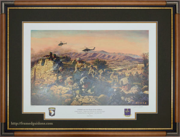 Strike Into The Heart Of The Taliban Custom Framed Print - Framed Guidons*