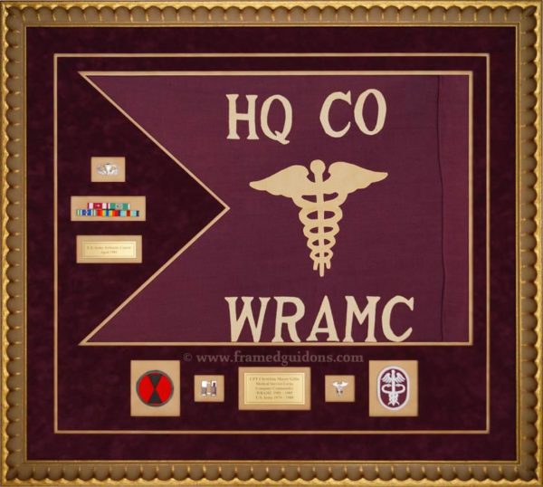 Example of a Medical guidon for a Headquarters Company - Framed Guidons*